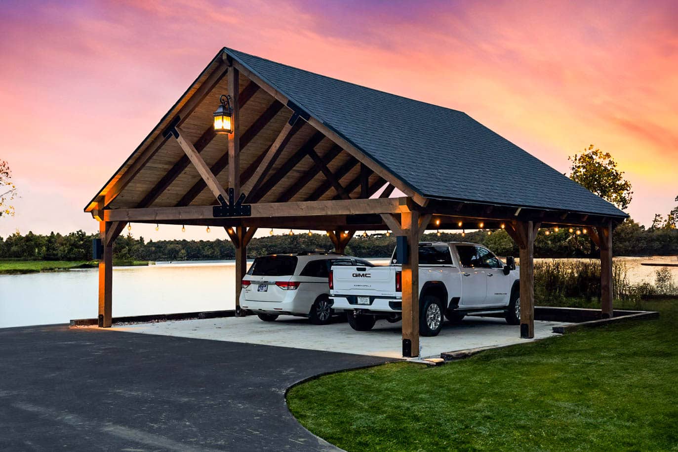Timber Frame Pavilions in Texas from Lone Star Structures