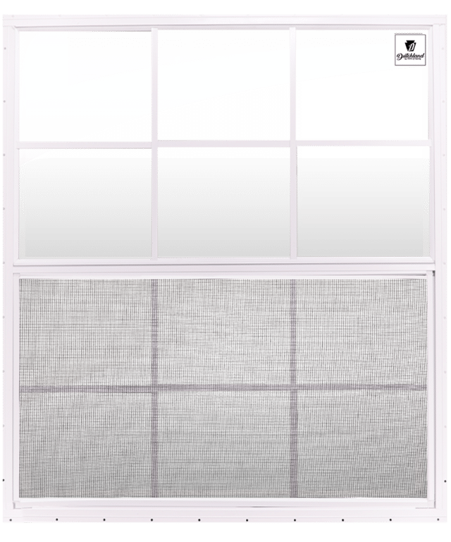30"x 36" Aluminum Vertical Slider Window; Single pane w/ screen - Lone ...