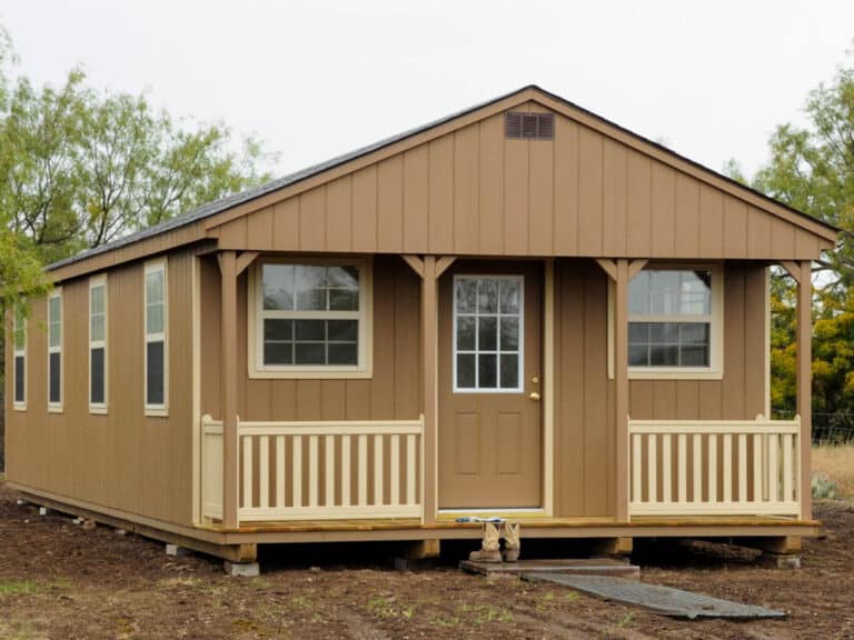Prefab Cabin Shed with Front Porch | Lonestar Structures 2023 Models